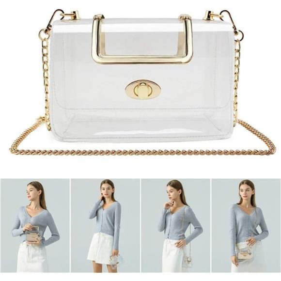 Bags | Clear Purse Stadium Approved For Women Small Clear Crossbody Bag ...